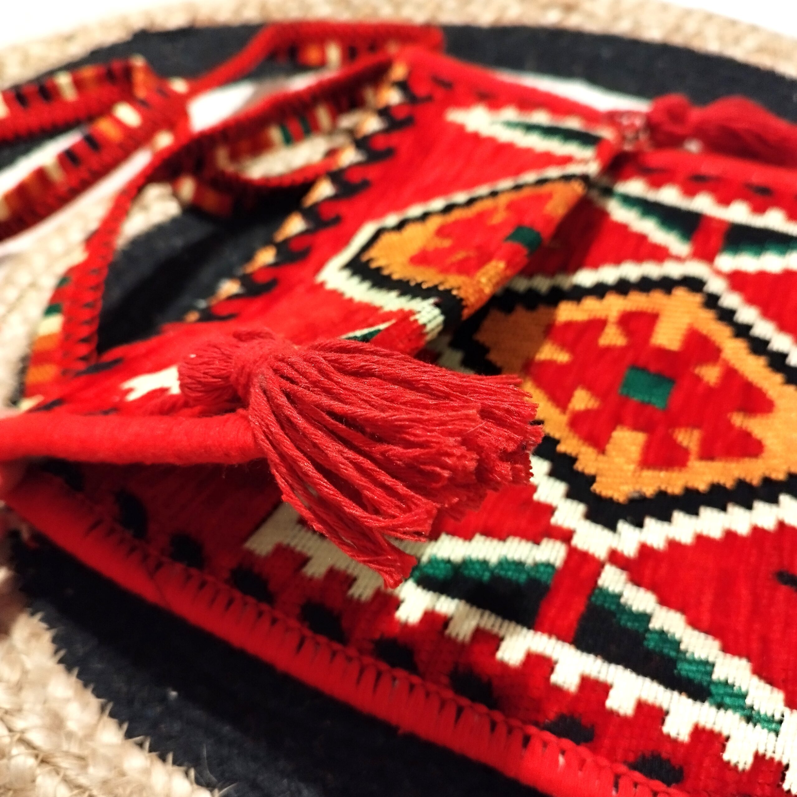 Traista cu model traditional Rosu - Horeca & Home